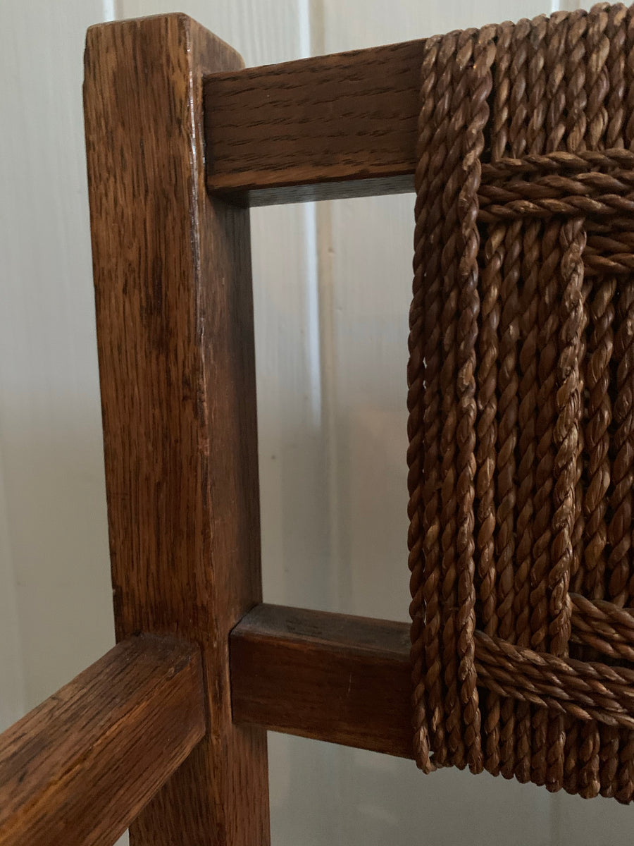 Small Vintage Woven Rush Chair – Reclectic