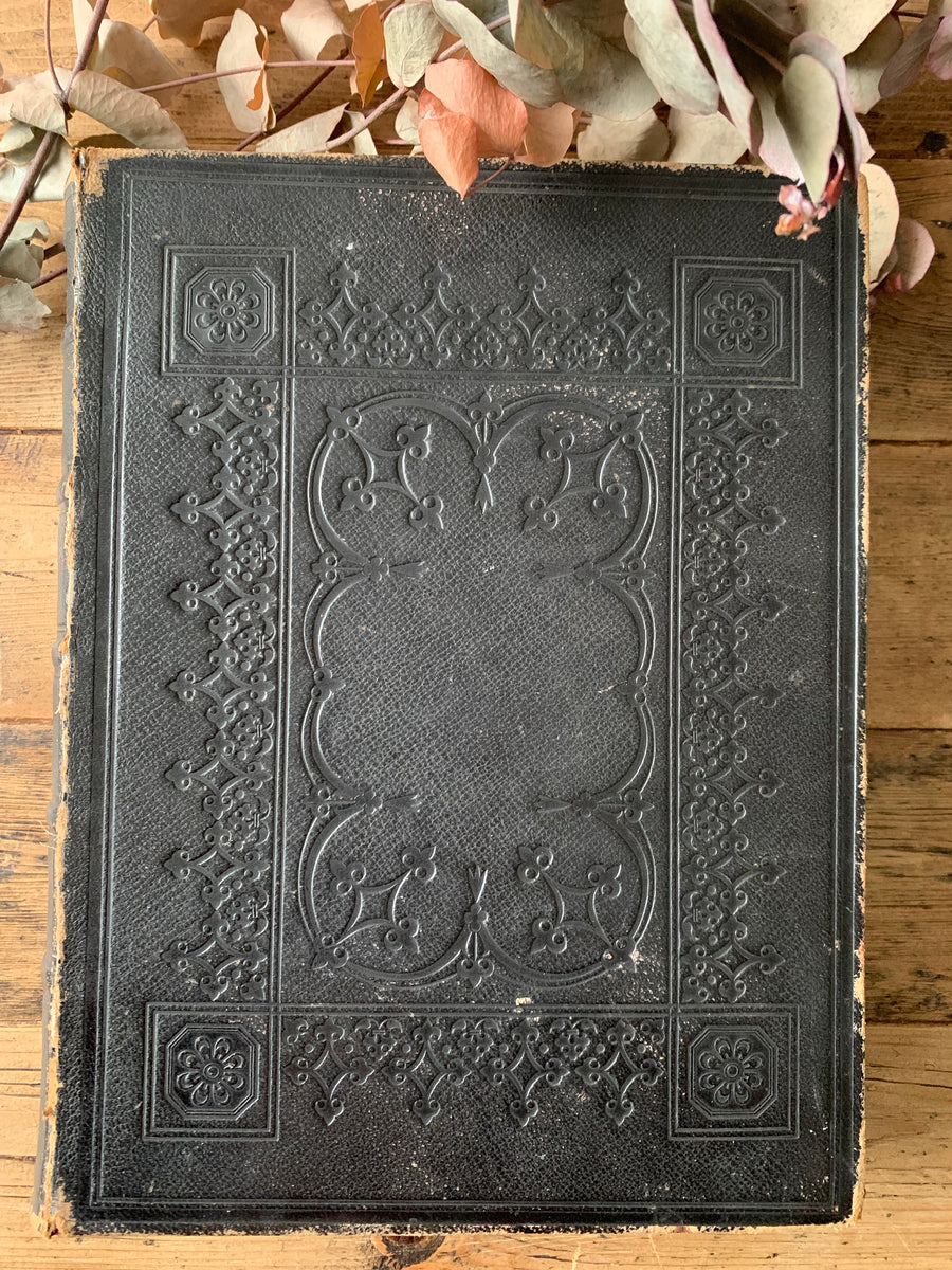Large Antique Embossed Leather Bible – Reclectic
