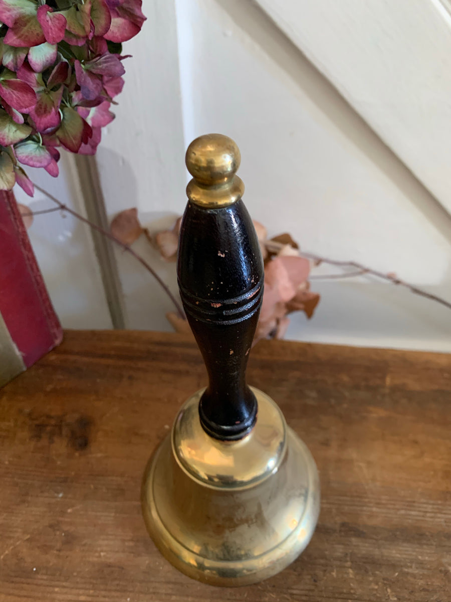 Large Vintage Brass Handbell with Black Handle – Reclectic