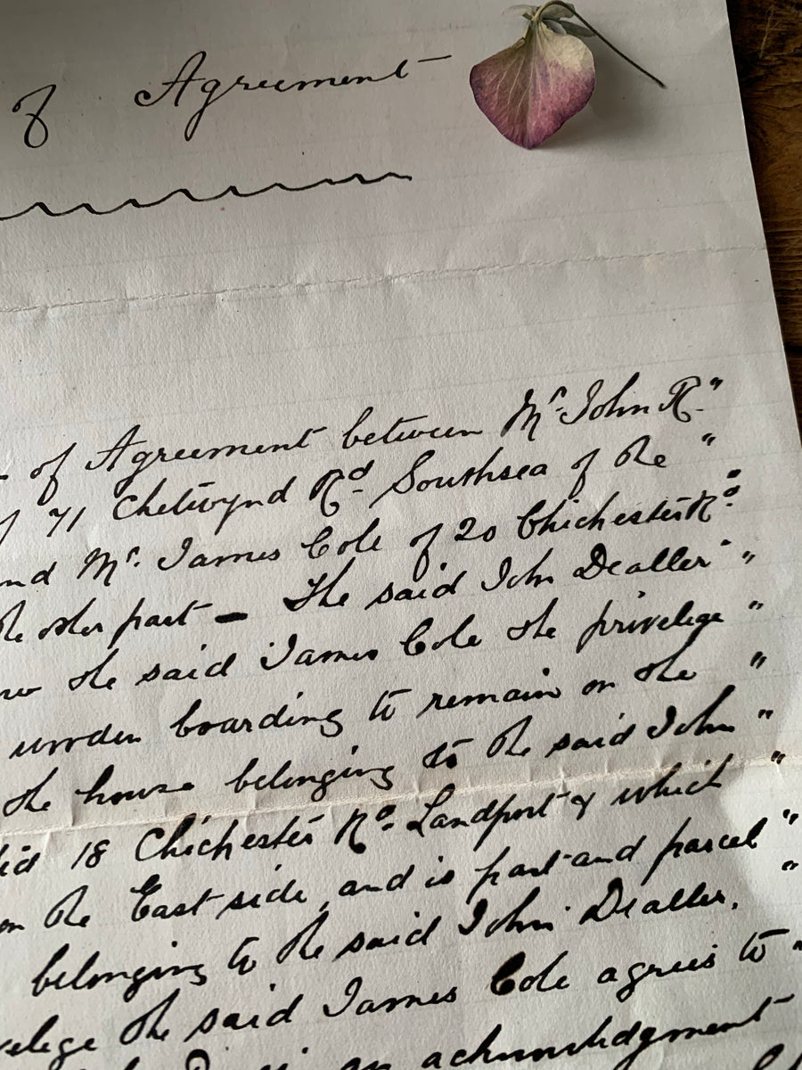 Handwritten Memorandum of Agreement Dated 1897 – Reclectic