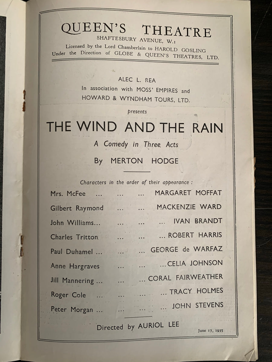 1930s Theatre Programme – Reclectic