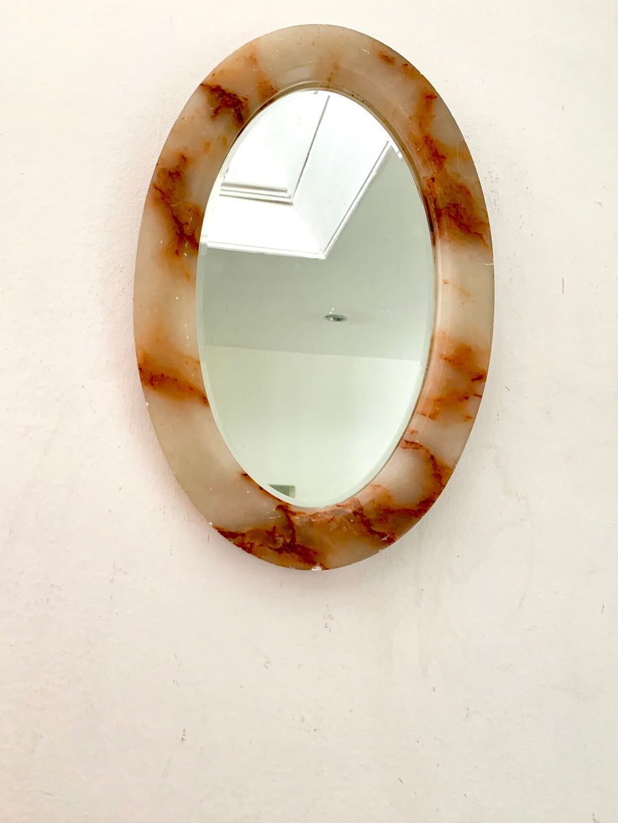 Oval Alabaster Mirror – Reclectic