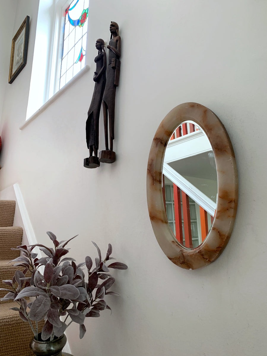 Oval Alabaster Mirror – Reclectic